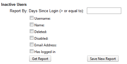 Inactive Users report